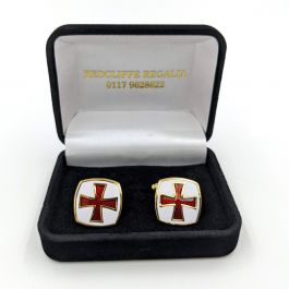 Redcliffe Regalia | Knights Templar enamel cuff links and presentation box